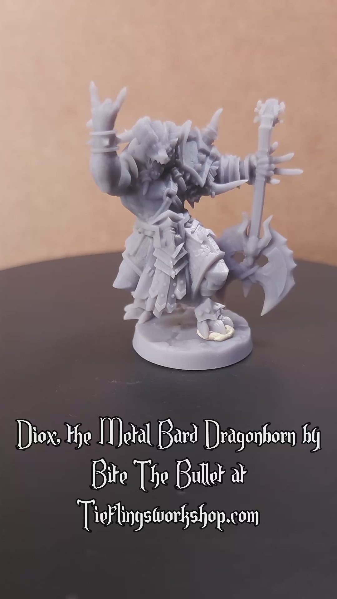 Diox, the Metal Bard Dragonborn – Tieflings Workshop
