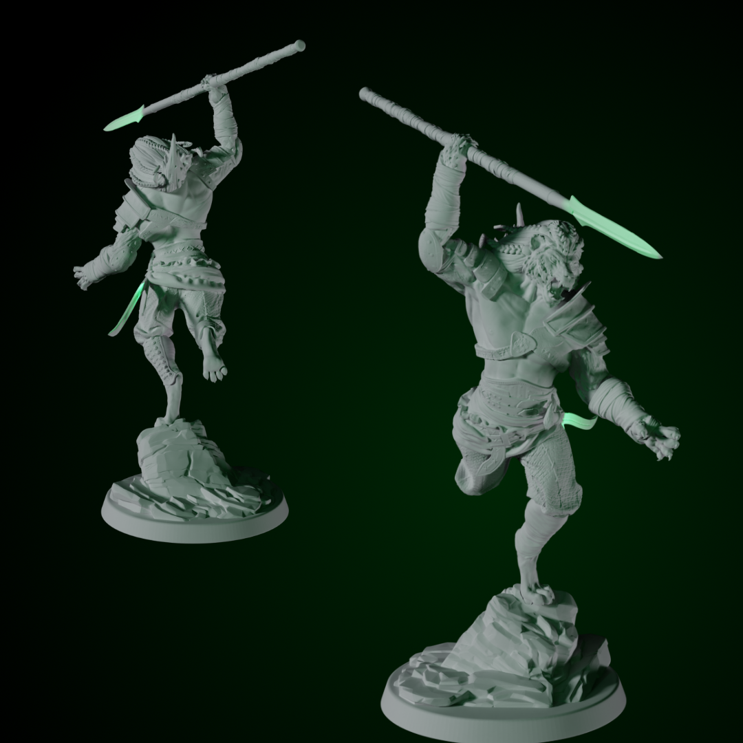 Lion Warrior Attacking – Tieflings Workshop